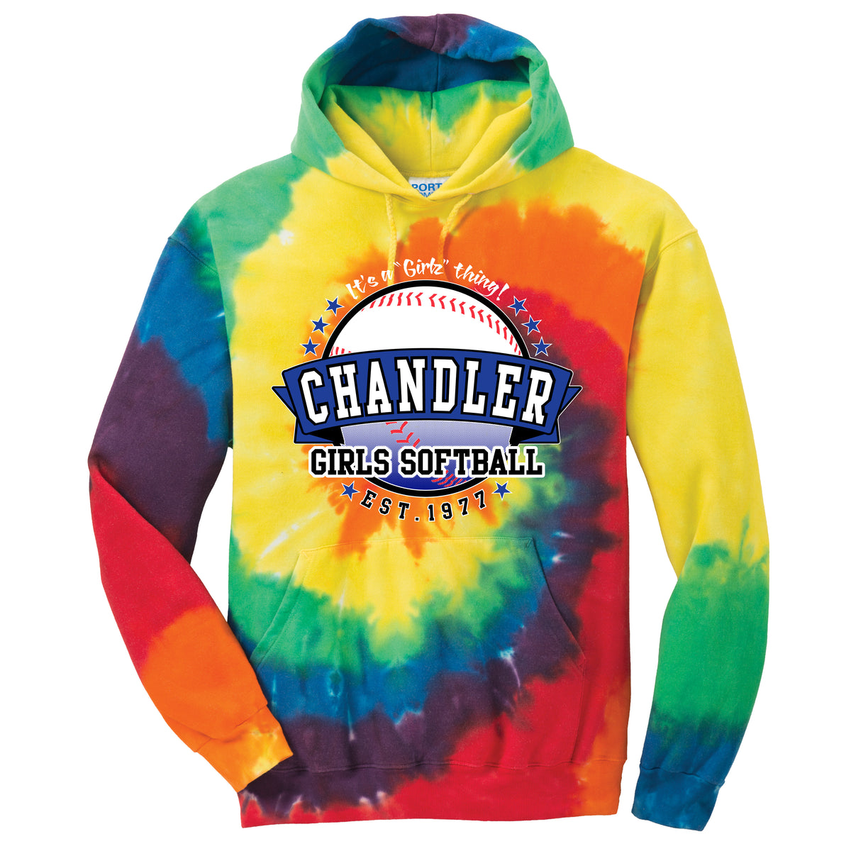 Youth Chandler Girls Softball Tie-Dye Sweatshirt – Excel Screen ...